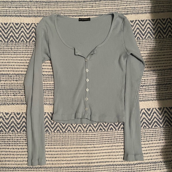 Brandy Melville | Tops | Blue Brandy Melville Long Sleeve One Size Fits ...